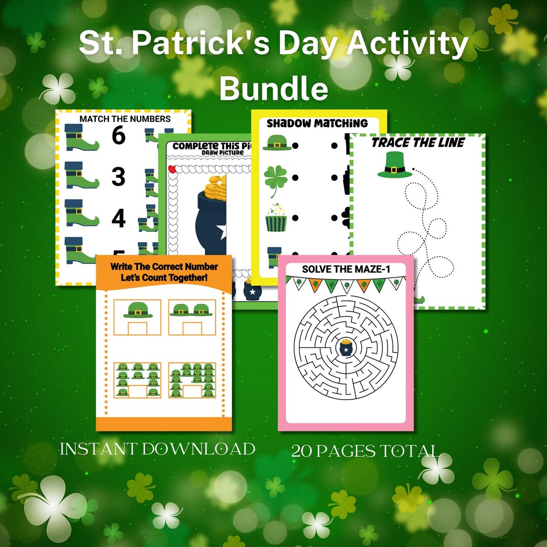 St Patricks Day Game Bundle, Missing Letters, Saint Patricks Day ...