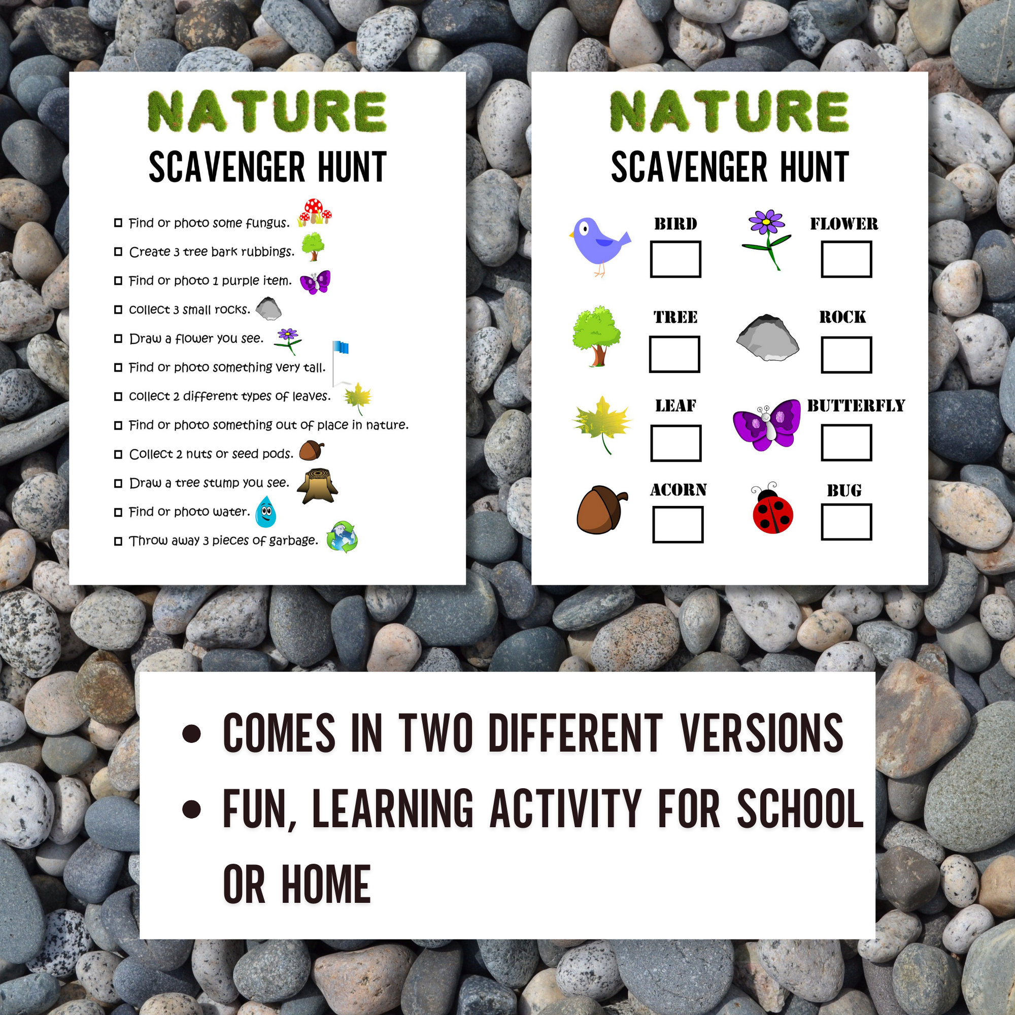 Nature Scavenger Hunt Printable,outdoor Scavenger Hunt Game,outdoor ...