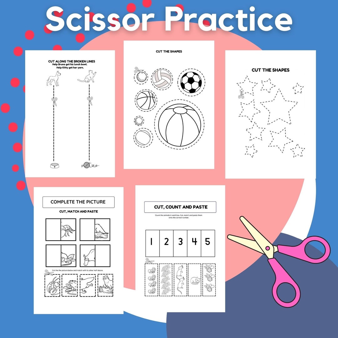 Beginning Scissors Practice,scissor Skills,cutting Practice,fine Motor ...