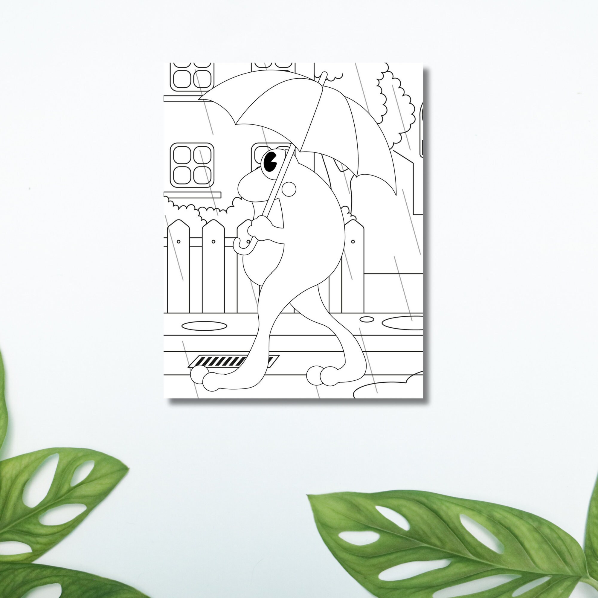 Cozy Frogs Coloring Page Set, Cozy Coloring Pages, Frog Coloring Page ...