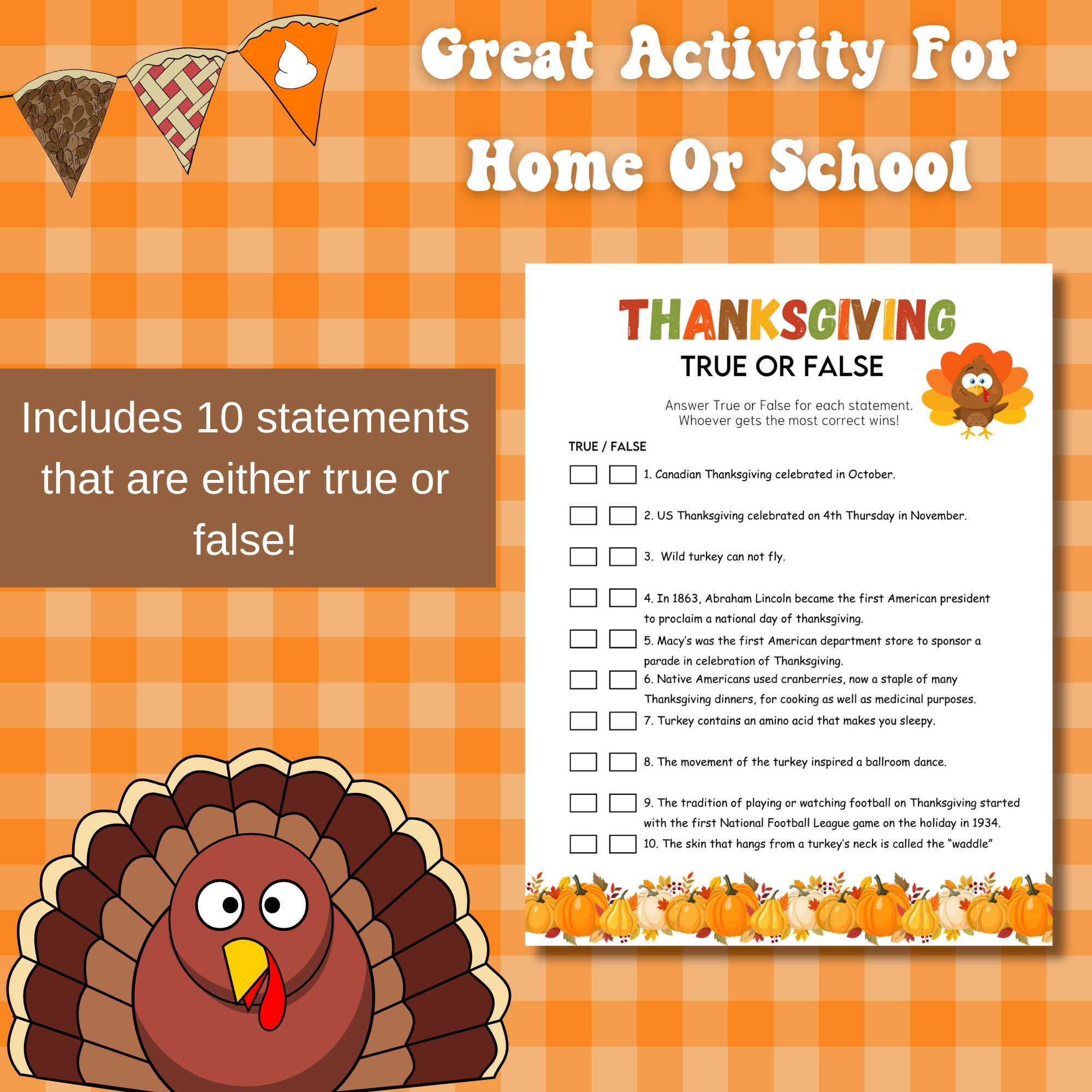 Thanksgiving Fowl Play, Fact or Fiction, True or False, Thanksgiving ...