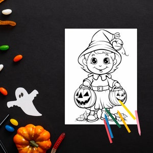 Too Cute to Spooky,kids Halloween Coloring Sheets,halloween Coloring ...
