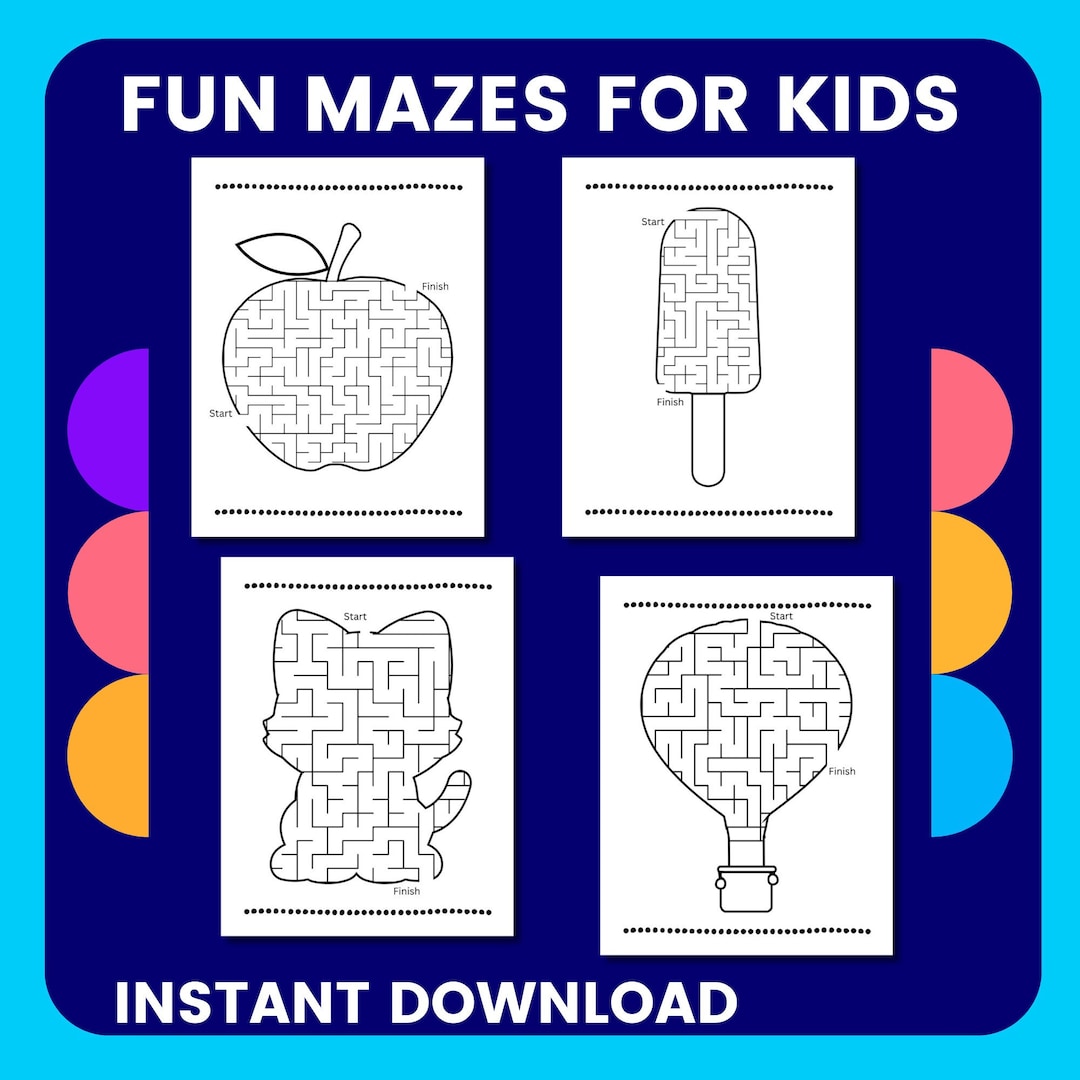 Fun and Challenging Mazes Kids,unique Mazes,brain Activity,download ...