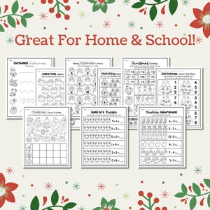 Number Maze, Spelling Practice, Christmas Preschool Printables, Tracing ...