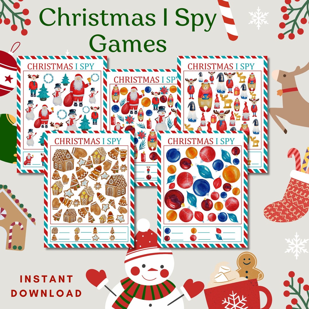 Christmas Look and Find Game, Christmas I Spy Printable, I Spy ...
