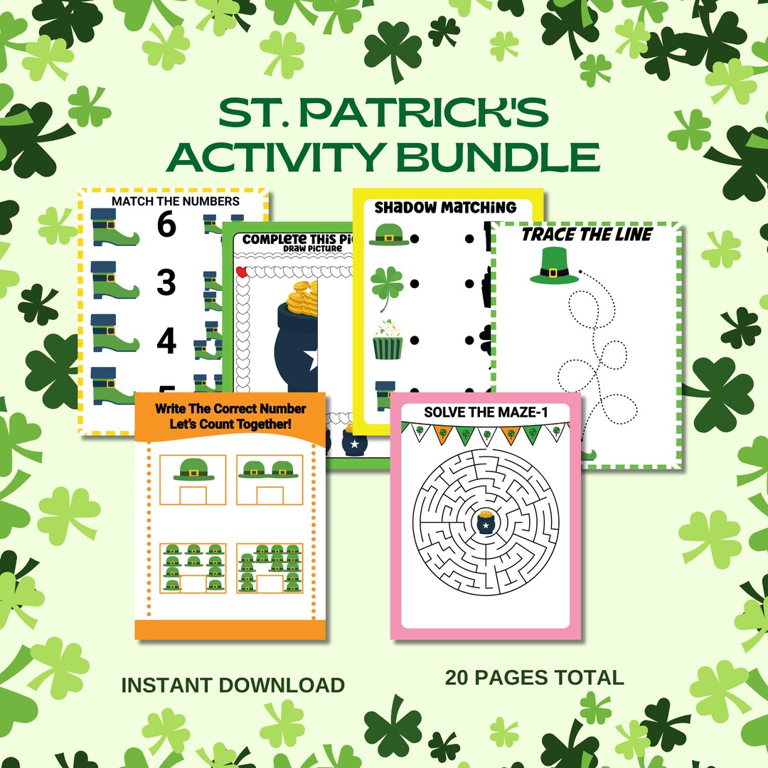 St Patricks Day Game Bundle, Missing Letters, Saint Patricks Day ...