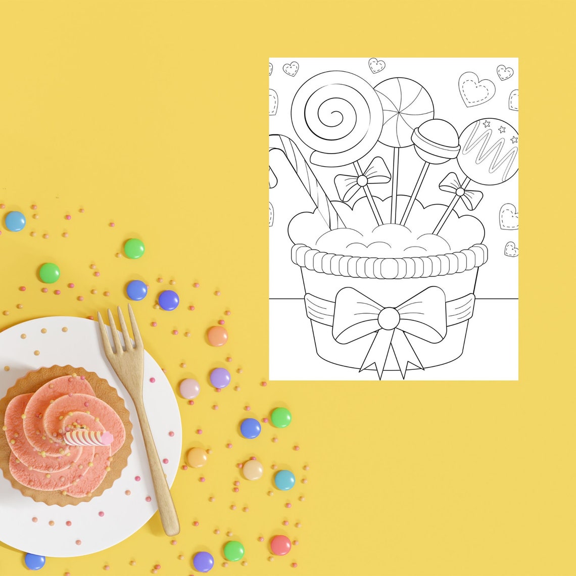 Candy Coloring Pages, Cute Candy Coloring Page, Candy Coloring, Cute ...