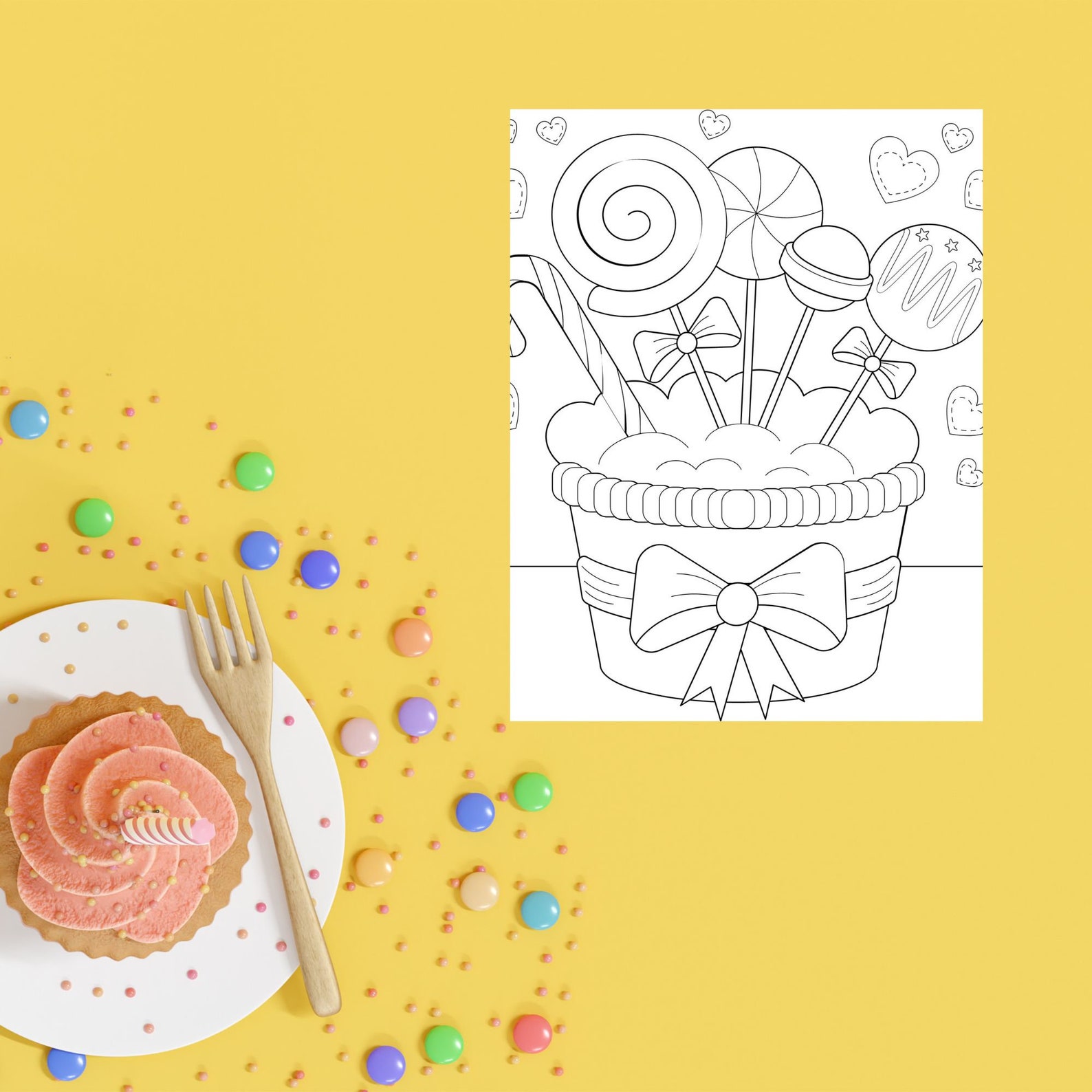 Candy Coloring Pages, Cute Candy Coloring Page, Candy Coloring, Cute ...