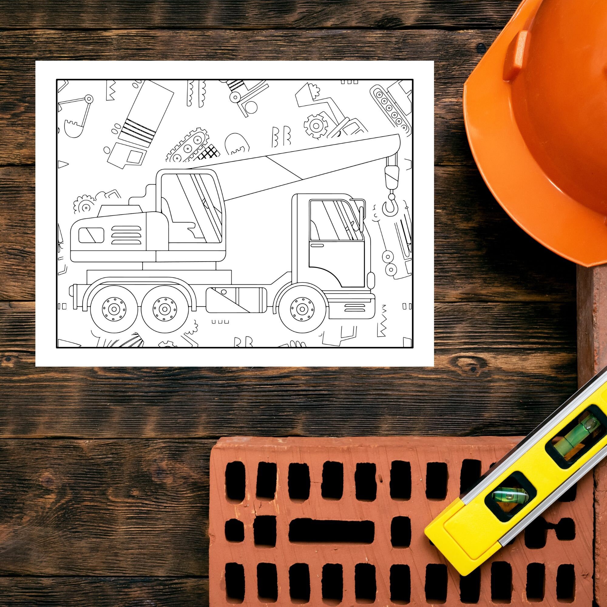 Construction Trucks Coloring Book Pages, Truck Coloring Pages, Digging ...