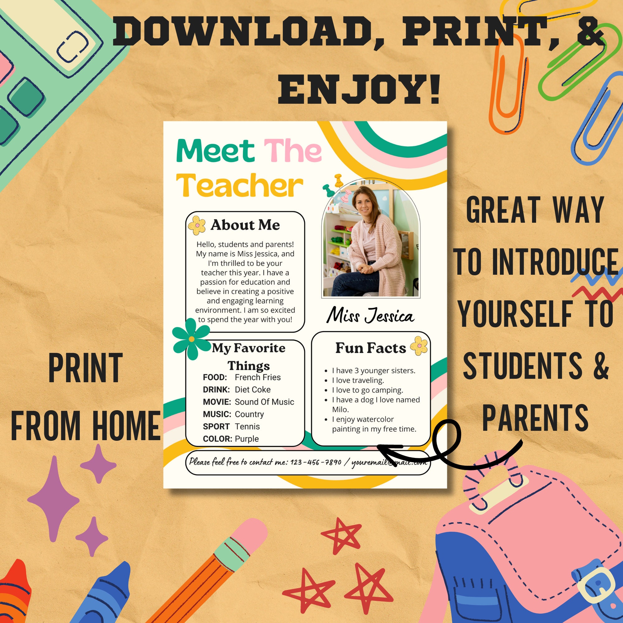 Back to School Welcome Letter, First Day of School Teacher Note, All ...