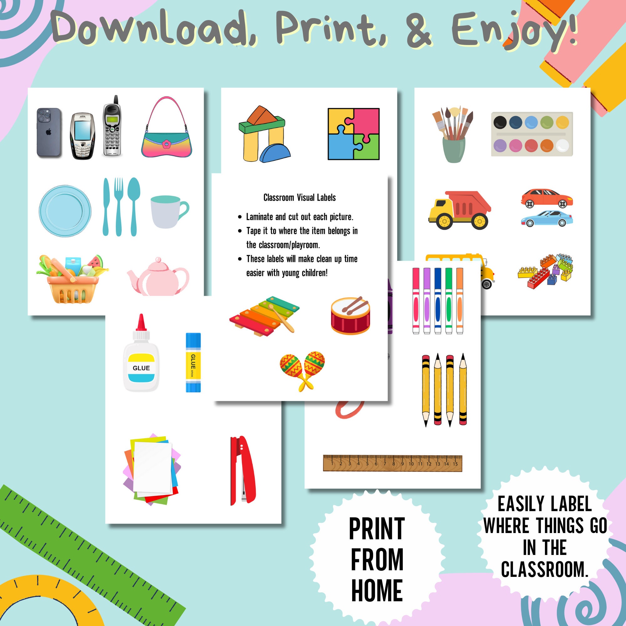 Direction Display Signs,clean up Time,visual Learner,preschool ...