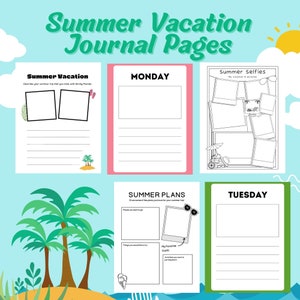 Kid's Vacation Travel Journal: Summer Activity Pages (digital Download ...