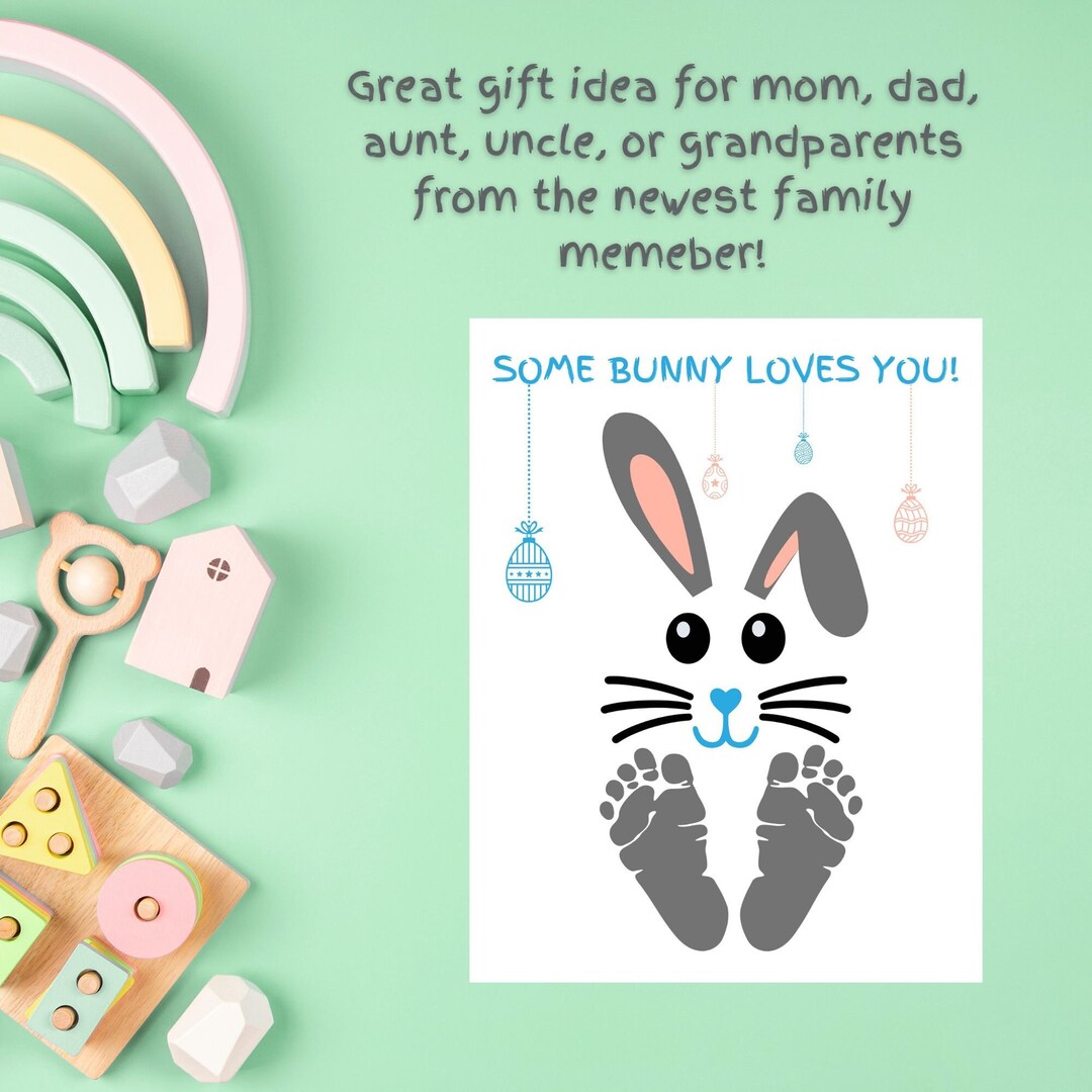 Easter Footprint Craft, Teacher & Parent Resources, Bunny Footprints ...