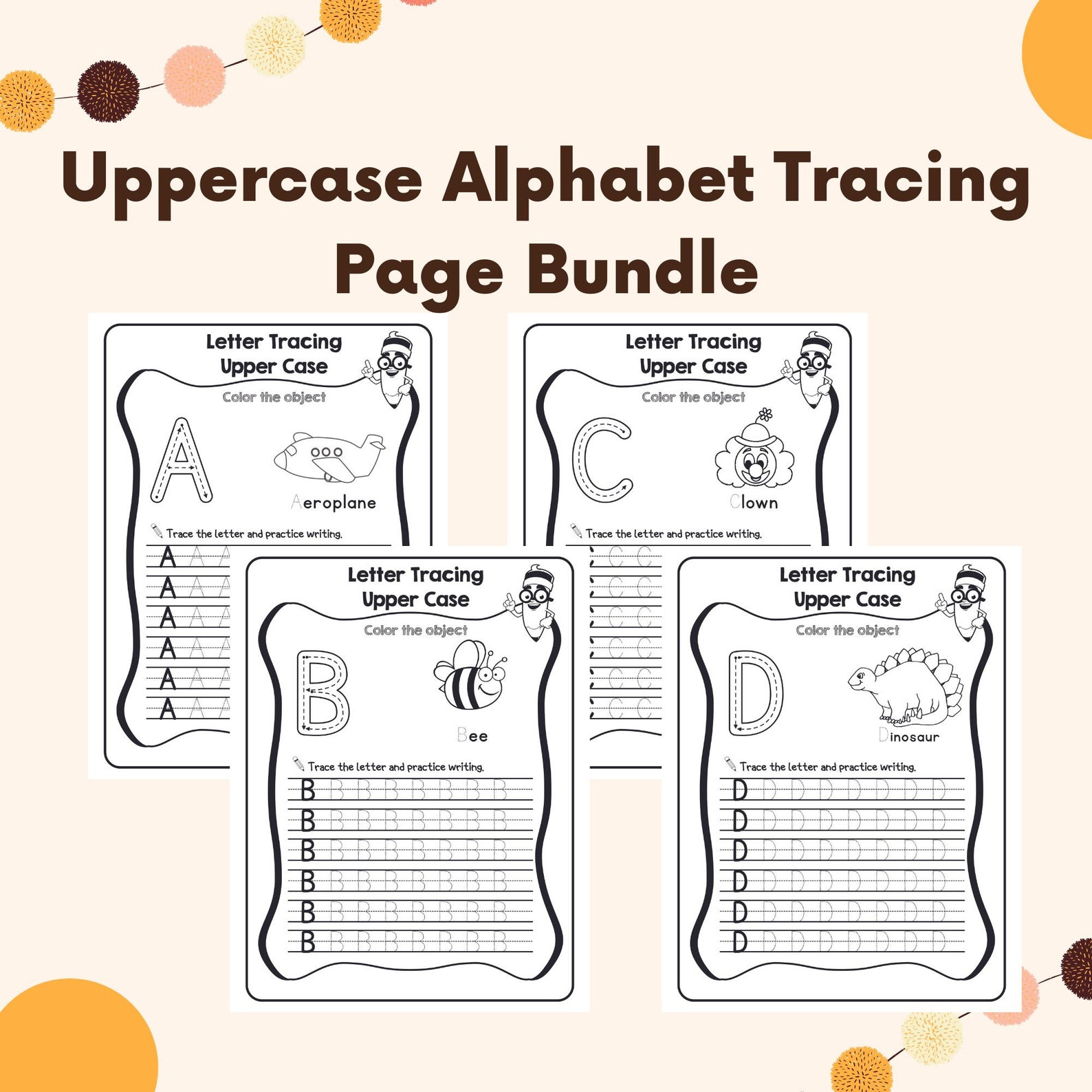 Alphabet Tracing Sheets, Trace the Alphabet, Weekly Homeschool ...