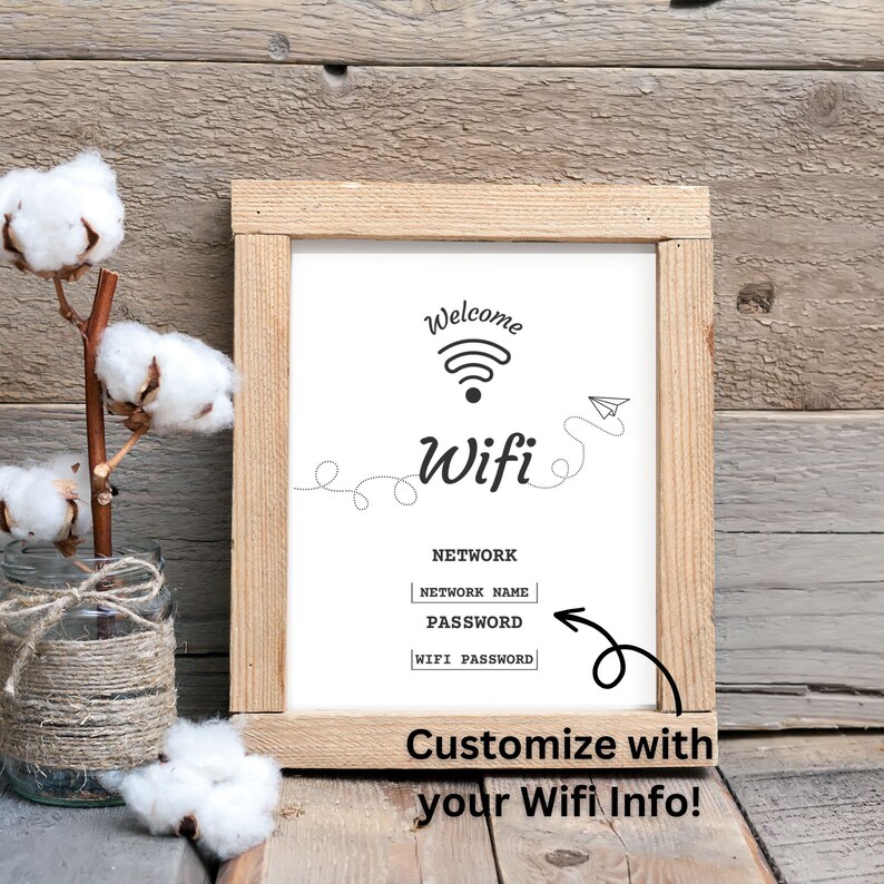 Printable Wifi Code,wifi Password Printable,wifi Print,wifi Password ...