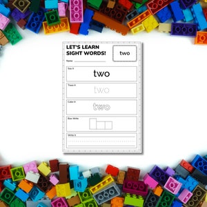 Sight Words Tracing Worksheet, Spelling Activity, Kindergarten-1st ...