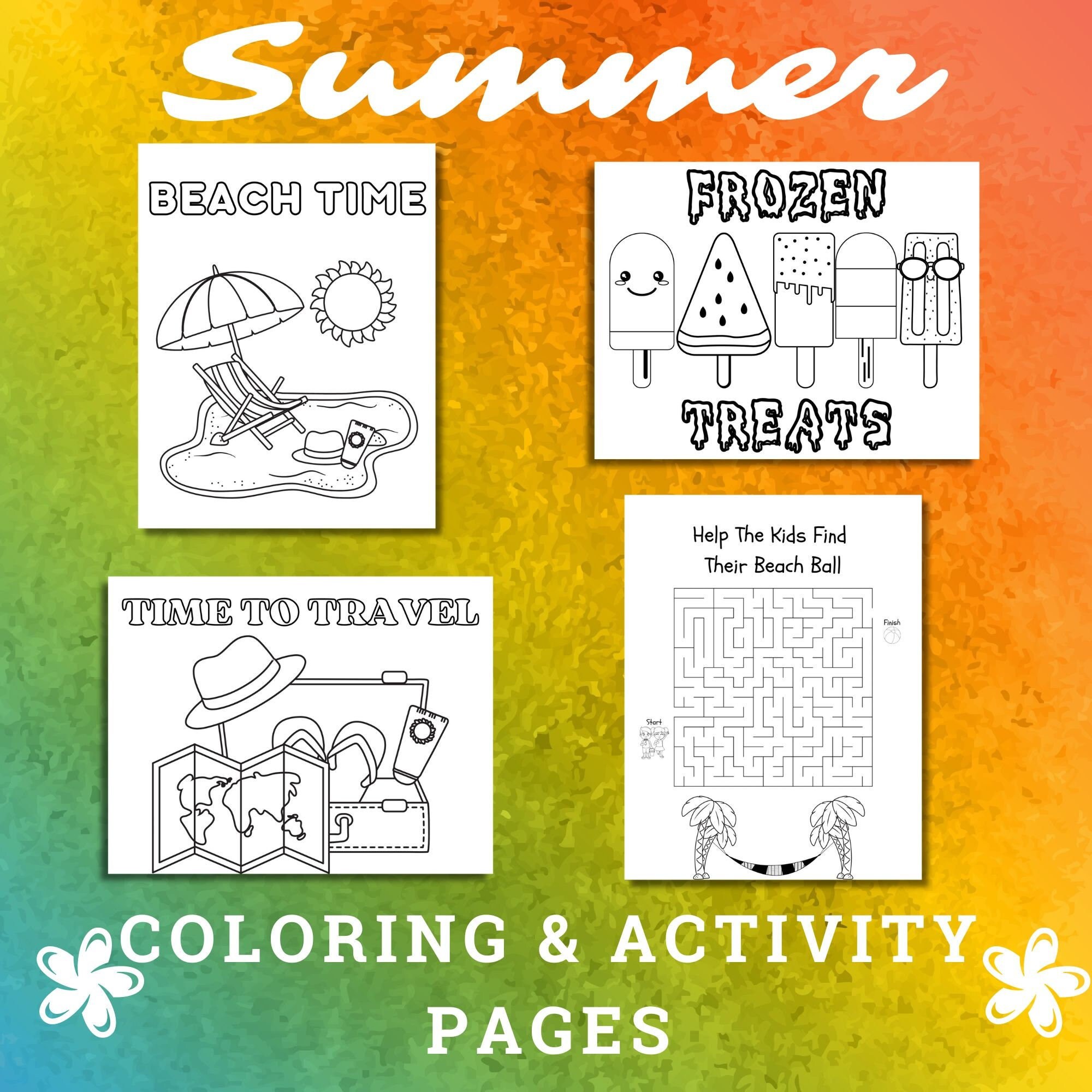 Word Search Summer, Summer Bucket List Printable, Summer Coloring ...