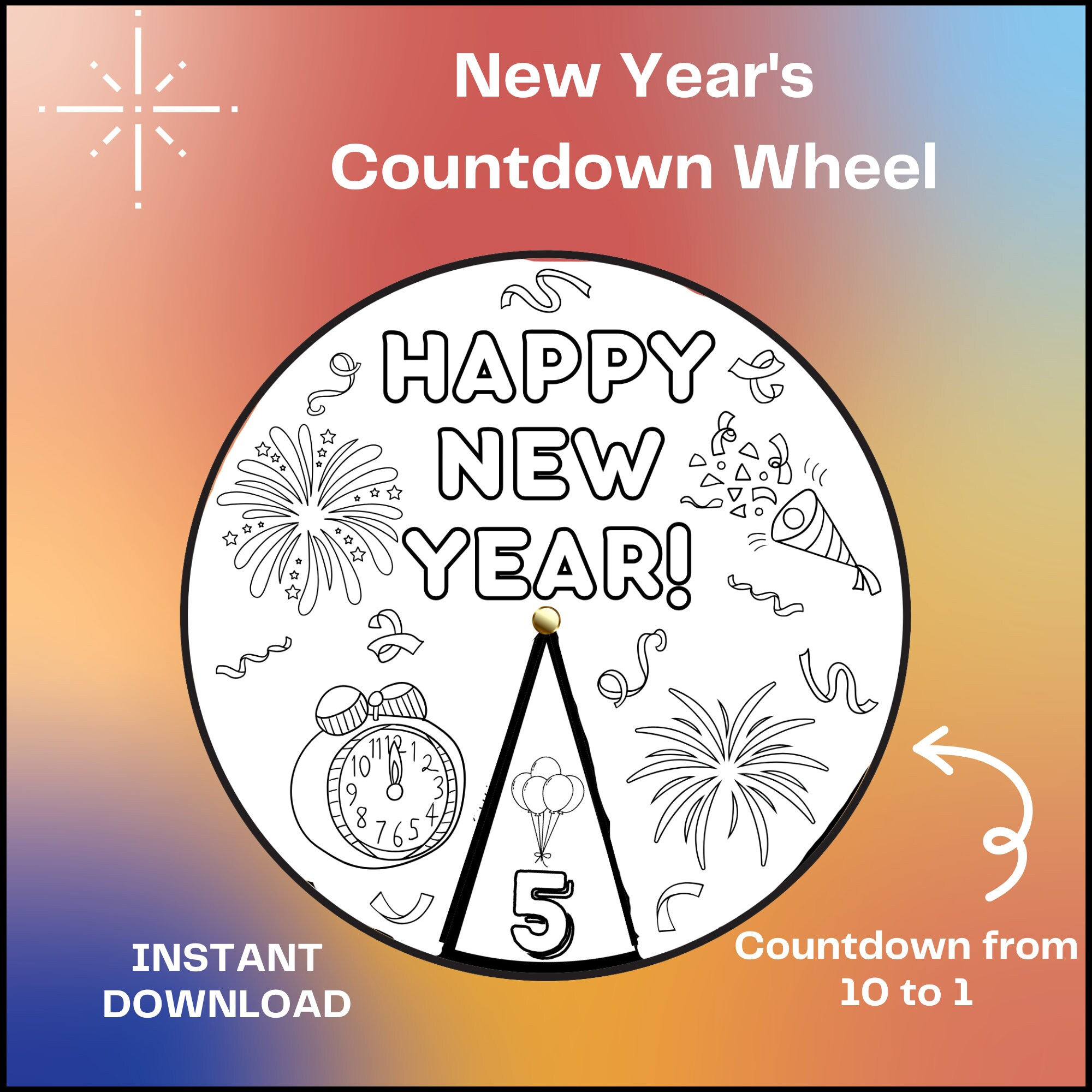 2024 Spinner Craft, Spinner Wheel, New Years Activities,new Year ...