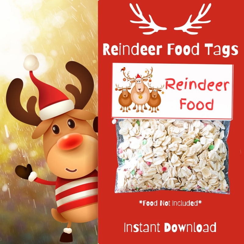 Reindeer Food Label - Etsy