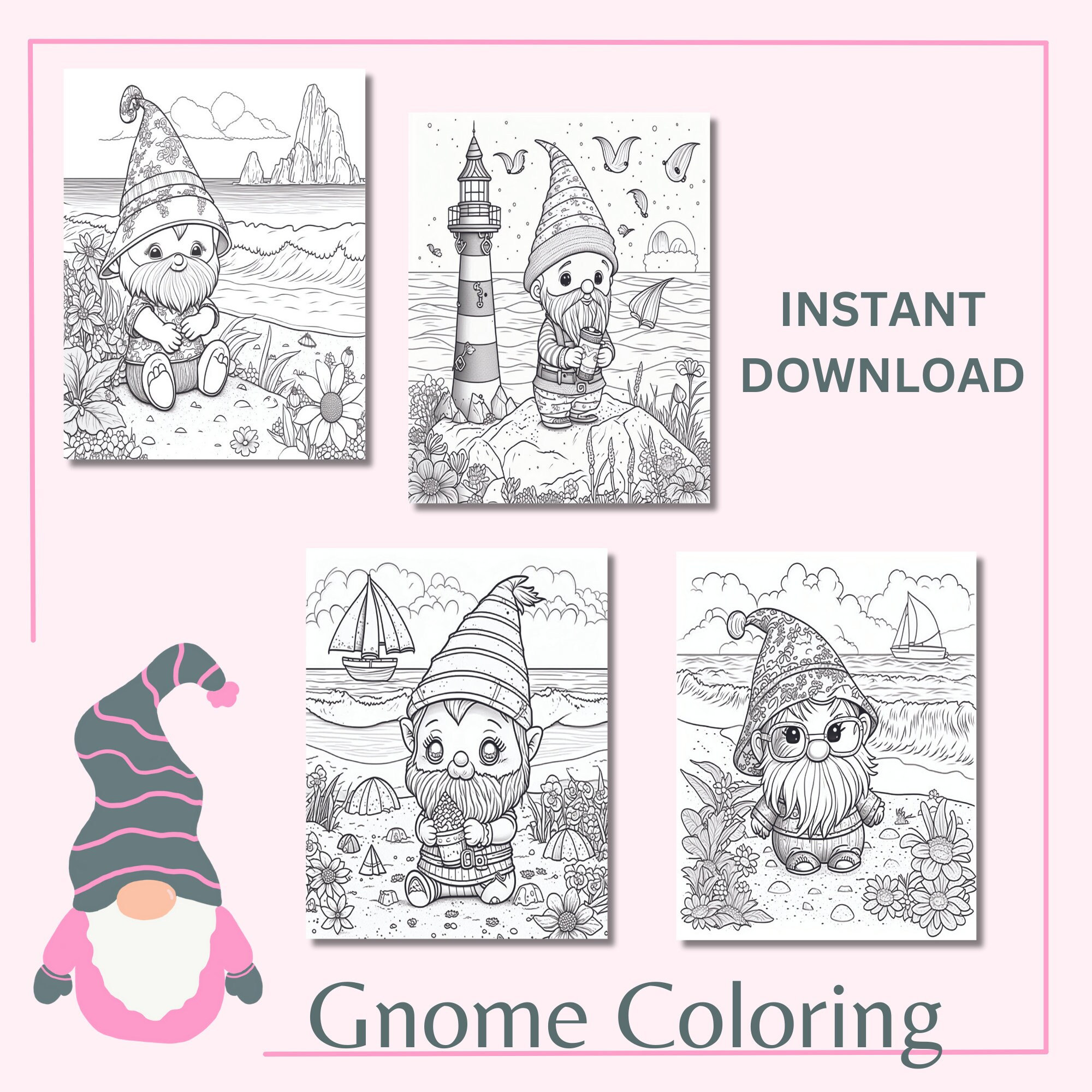 Garden Gnome Coloring Page,gnome Coloring Pages,gnomes Coloring,baby ...