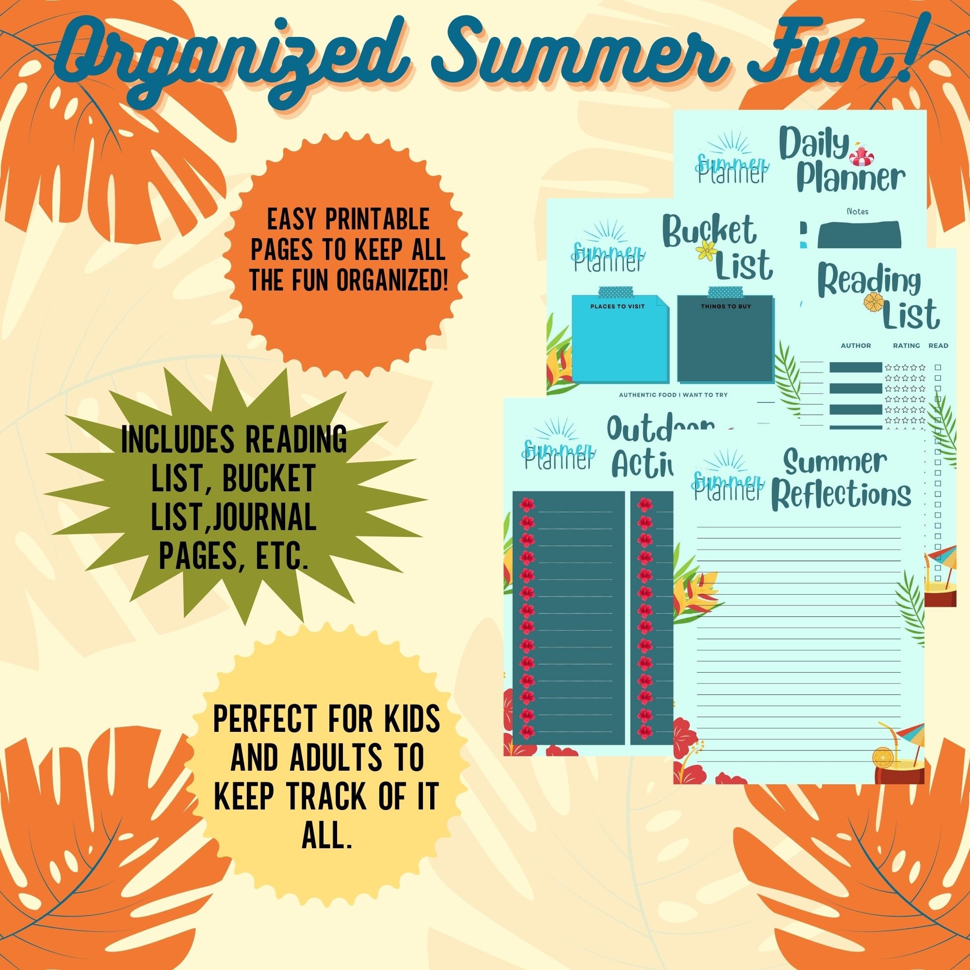 Printable Summer 2023 Bundle, Bucket Lists, Summer Reading List, Family ...