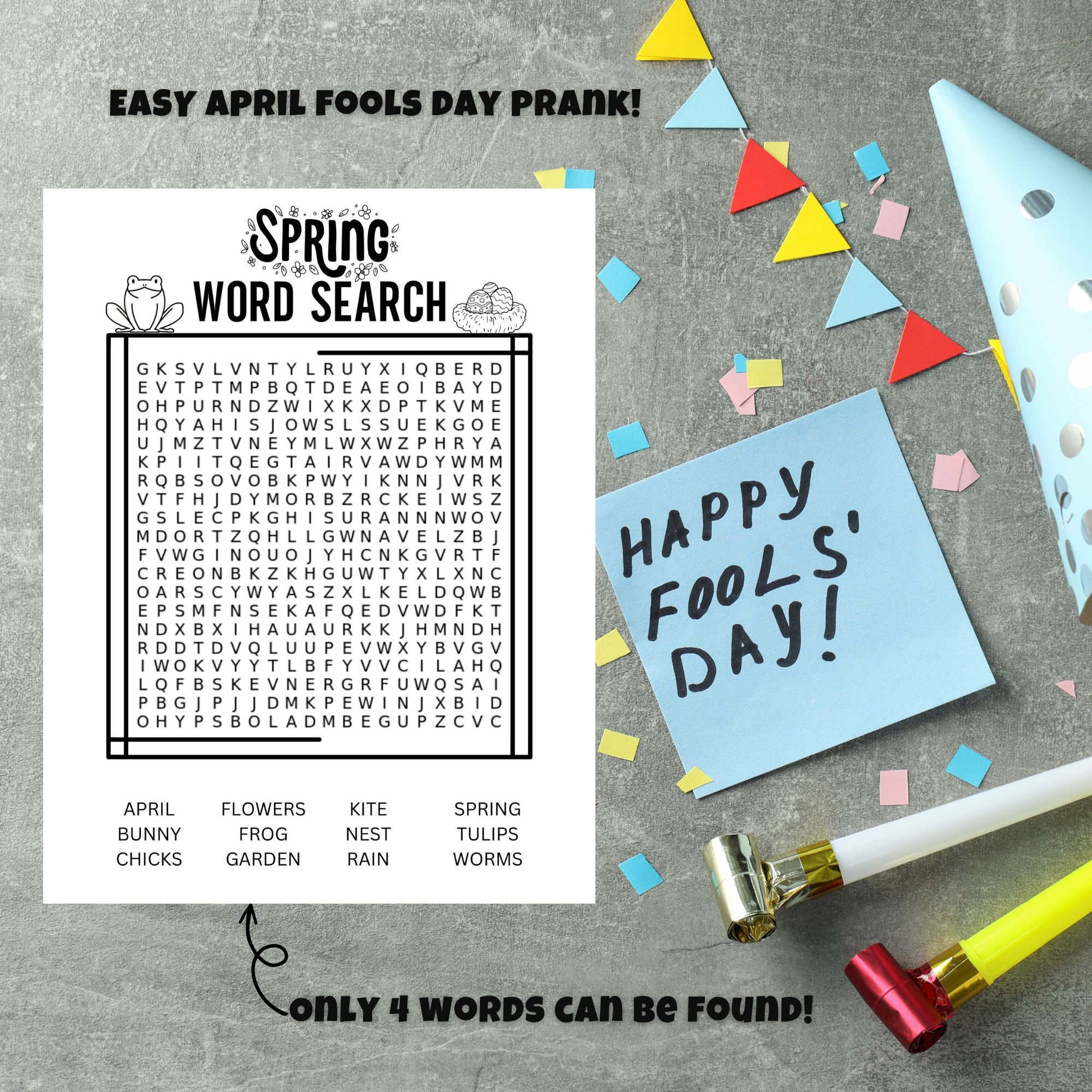 Fake Word Search,april Fools Day Tricks for Kids,april Fools Day ...