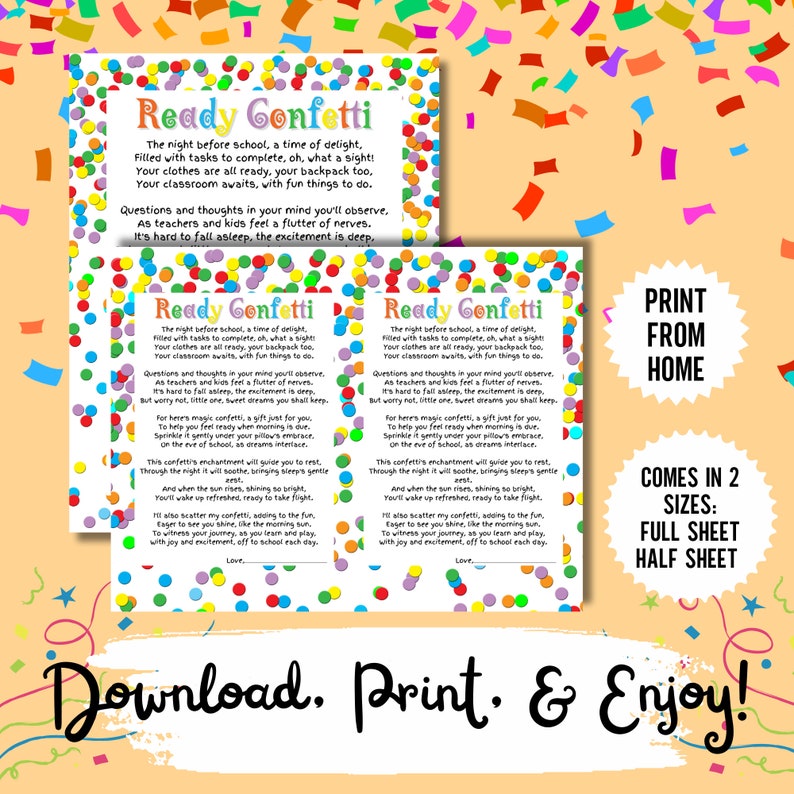 Ready Confetti - Meet the Teacher Kit With Jitter Glitter and Welcome ...