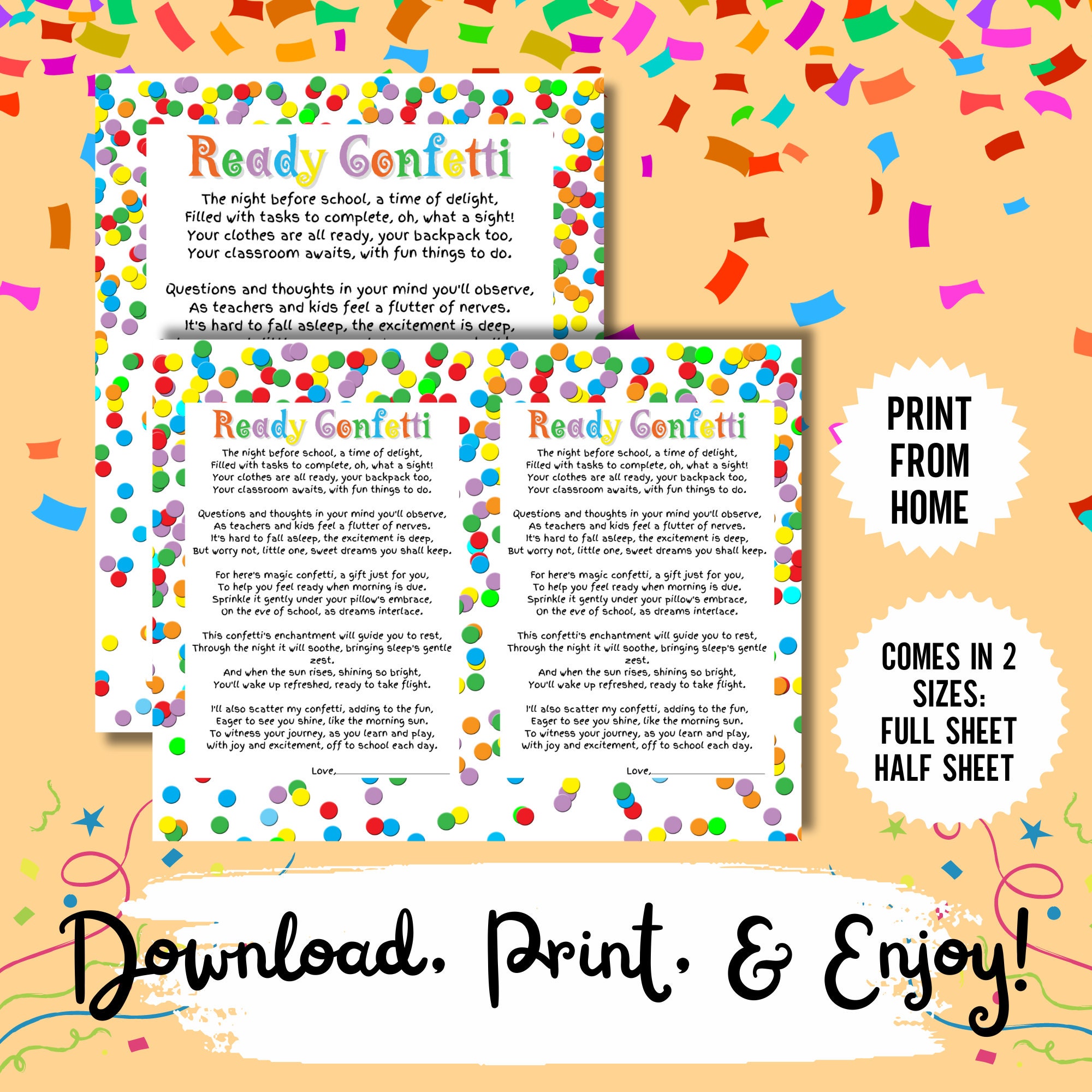 Ready Confetti - Meet the Teacher Kit With Jitter Glitter and Welcome ...