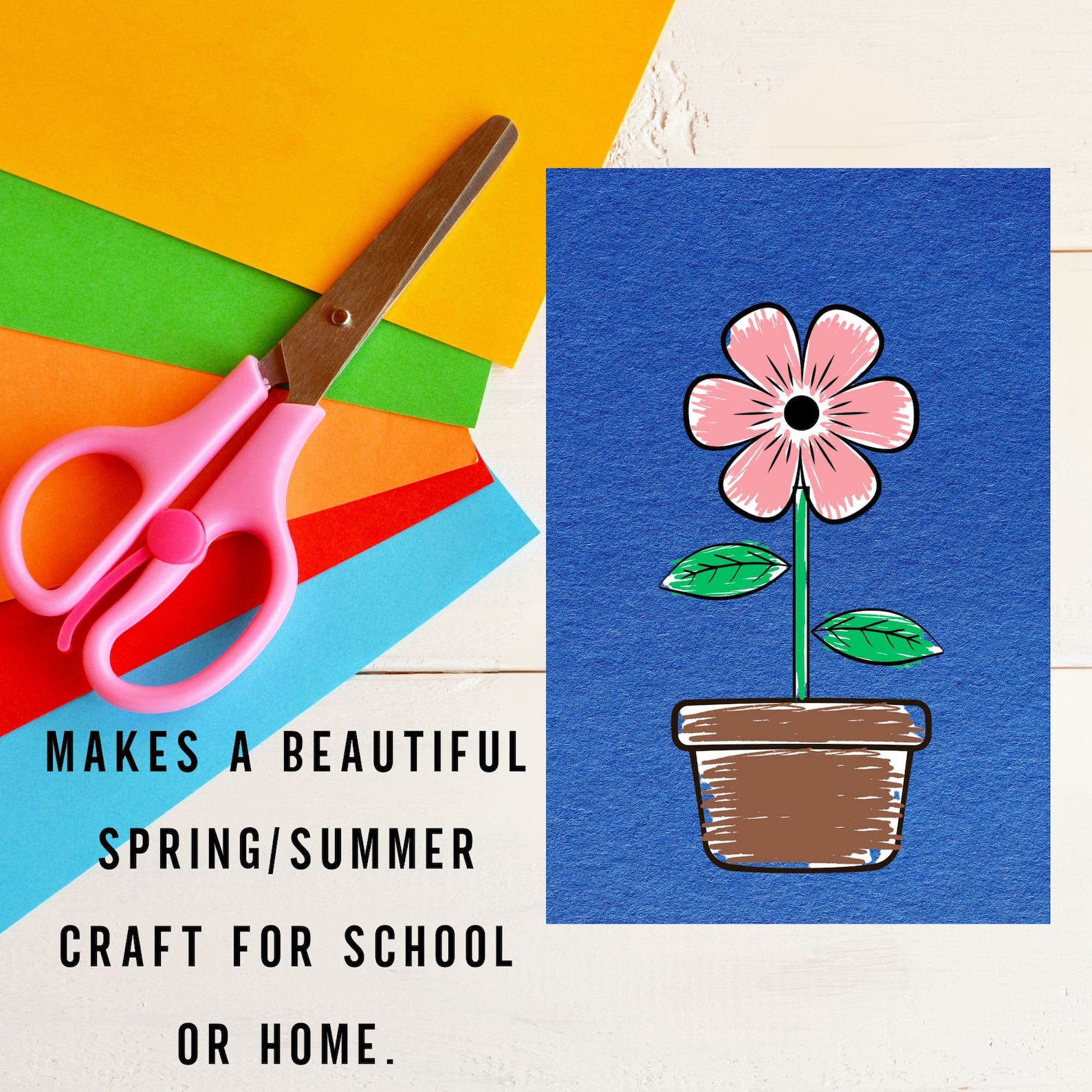 Build A Flower Printable Craft, Indoor Preschool Activity, Build A ...