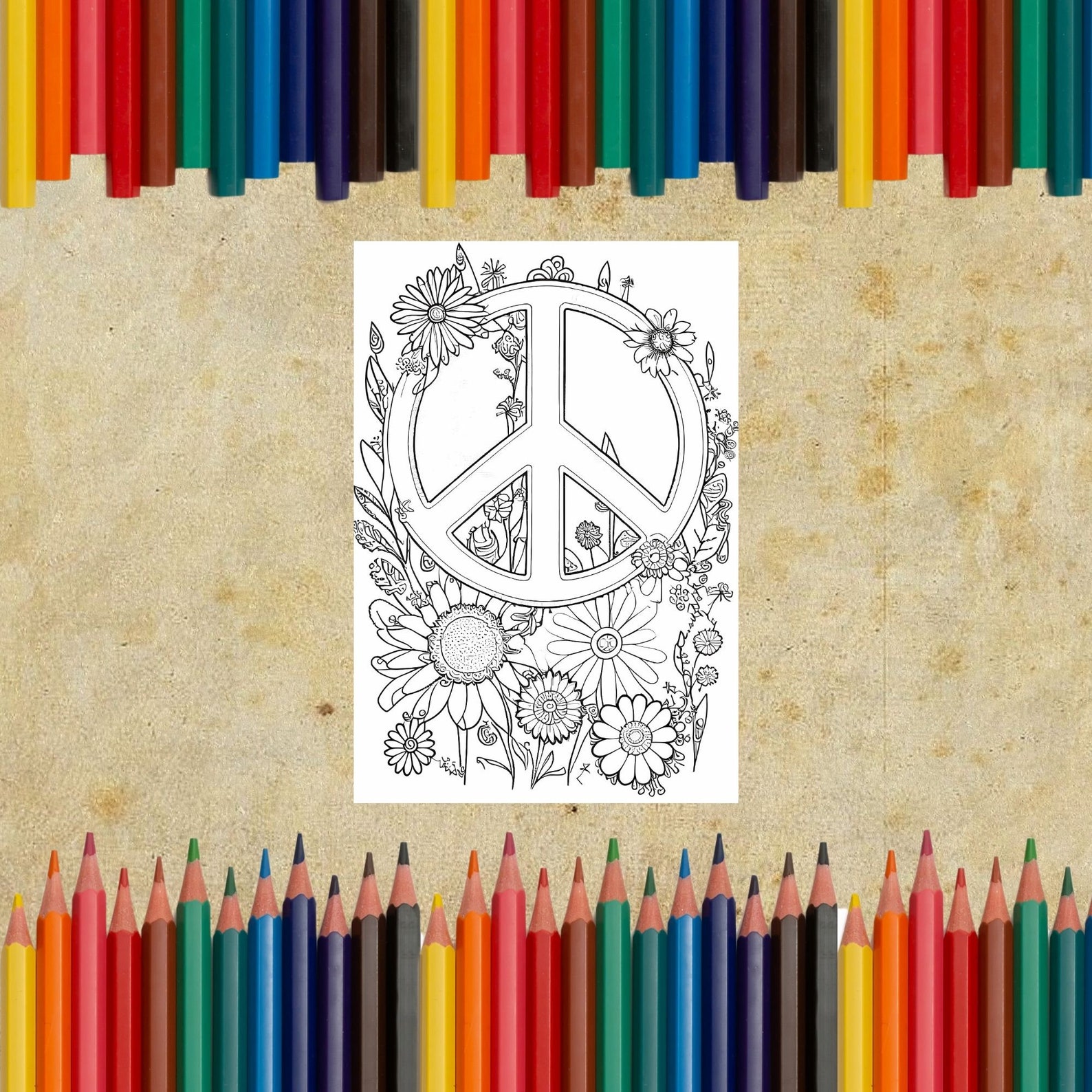 Kids Groovy Coloring Sheets Be Groovy Be Very Groovy Happy - Etsy