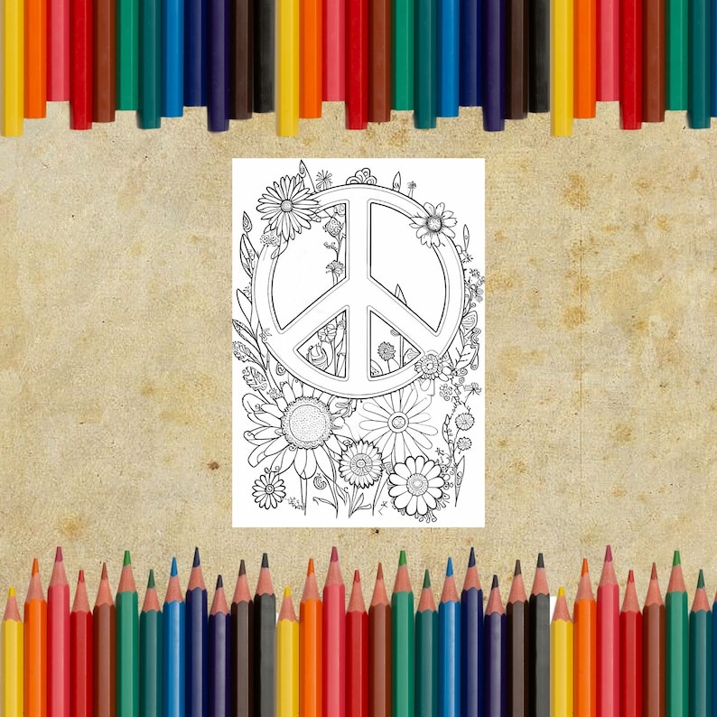 Kids Groovy Retro Coloring Pages: 60s 70s Theme (digital Download) - Etsy