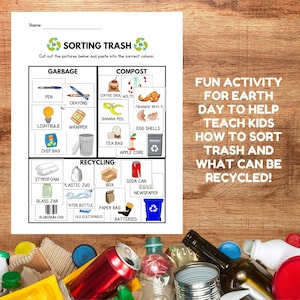 Sorting Trash Printable Activity, Community Helpers, Garbage Man ...