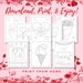 Digital Printable Valentines Day Coloring Pages, Valentine Preschool ...
