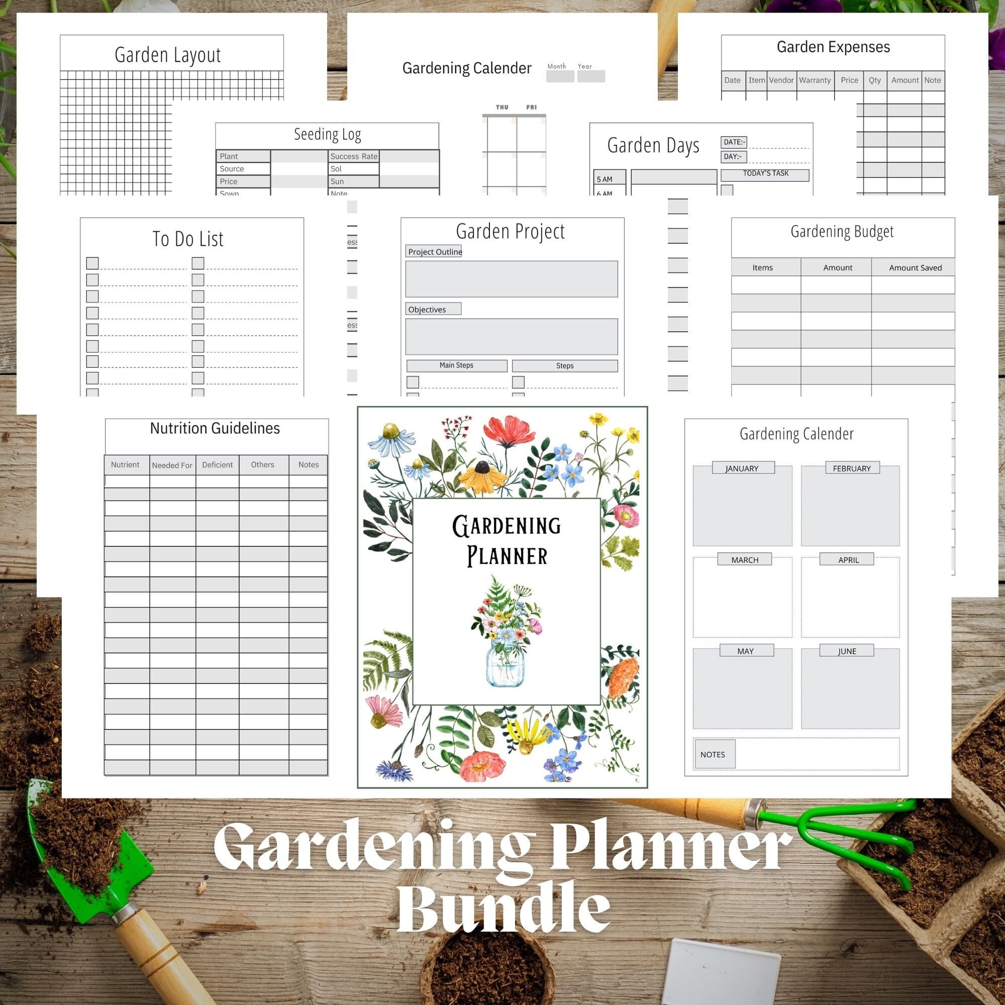 Gardening Logbook, Gardening Binder, Garden Planner Printable ...
