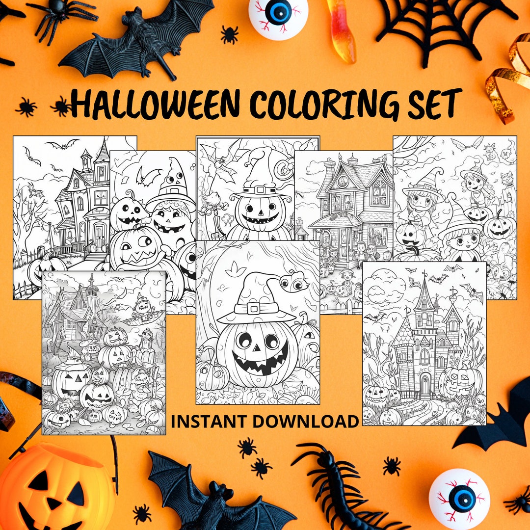 Halloween Coloring Pages: 30 Spooky Designs (digital Download) - Etsy