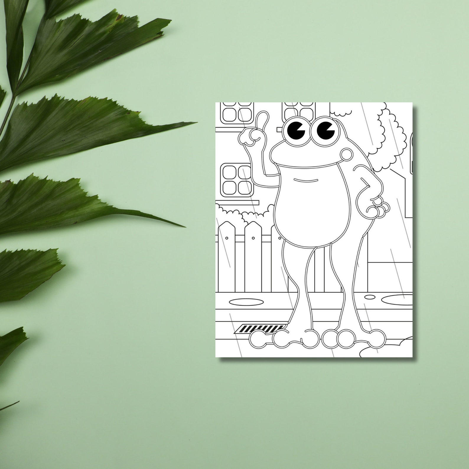 Cozy Frogs Coloring Page Set, Cozy Coloring Pages, Frog Coloring Page ...