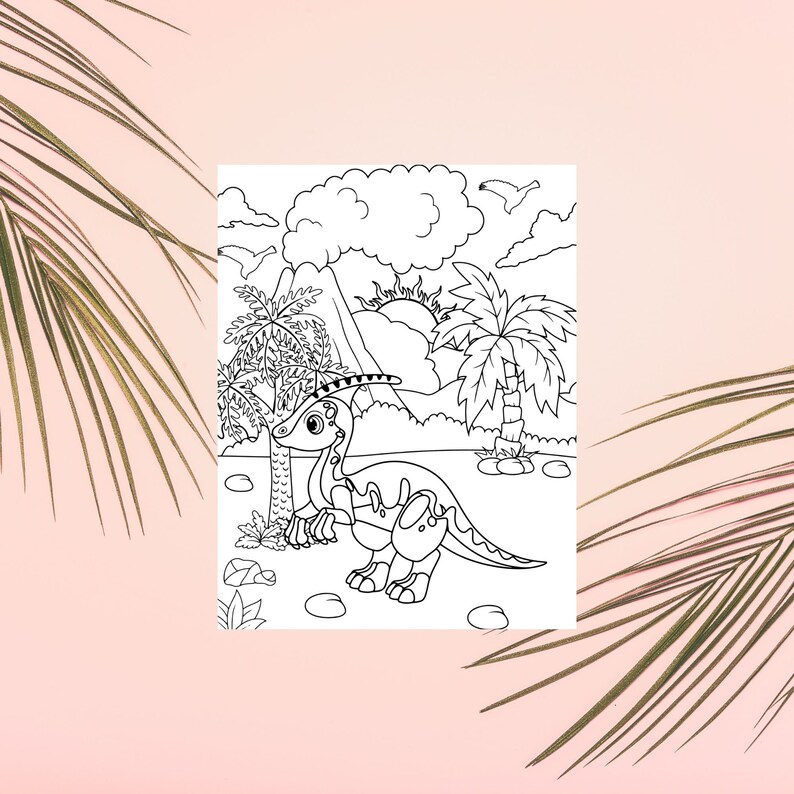 Awesome Dinosaur Coloring Pages Printable Dinosaur Coloring - Etsy