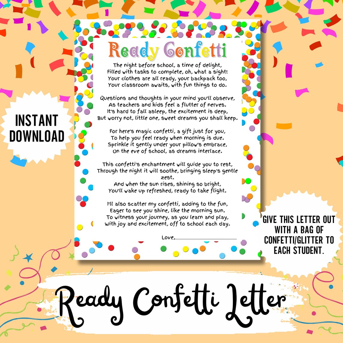 Ready Confetti Meet the Teacher Kit With Jitter Glitter and Welcome ...