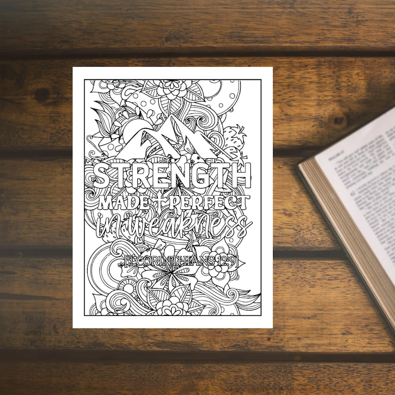 Coloring Scripture Cards,scripture Coloring Book,devotional Verses ...