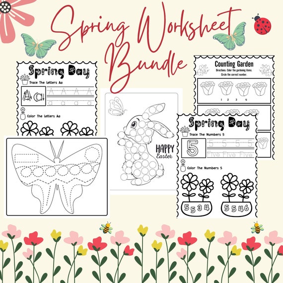 Hojas De Trabajo Con Actividades De Primavera Dibujo Para Colorear