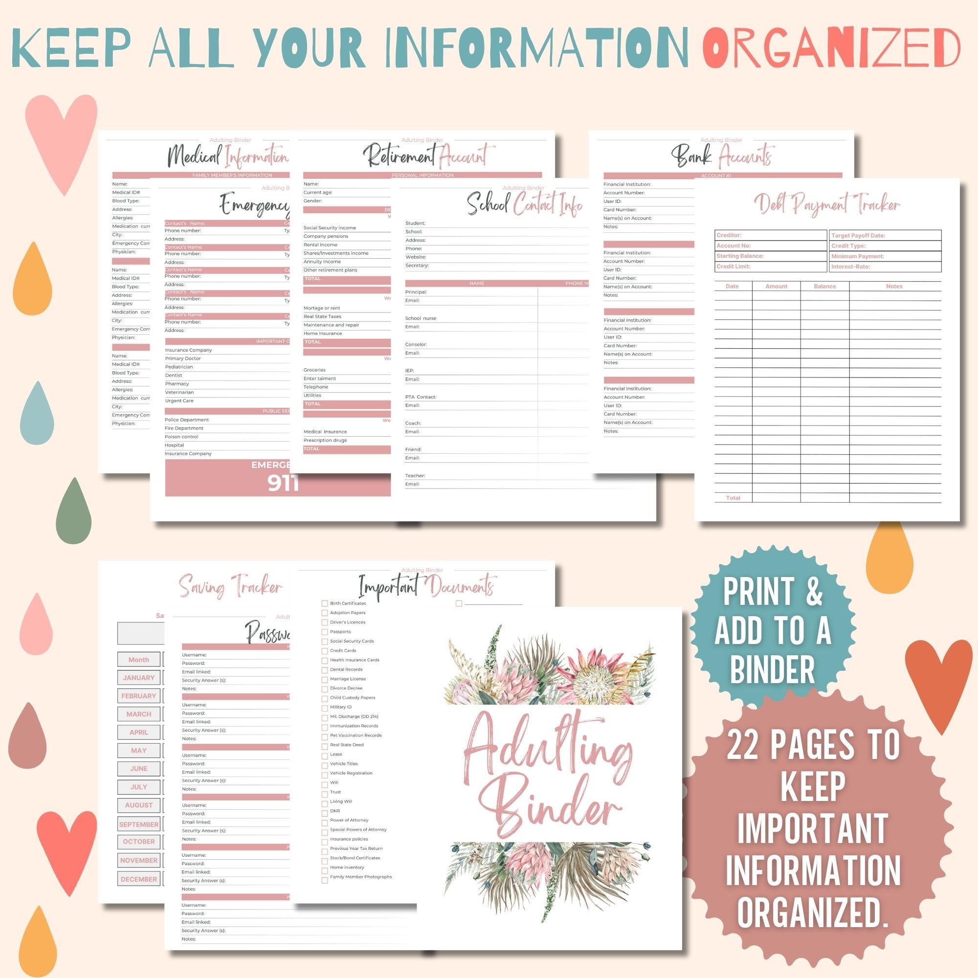 What If Binder, Emergency Binder, Home Management Binder, Household ...