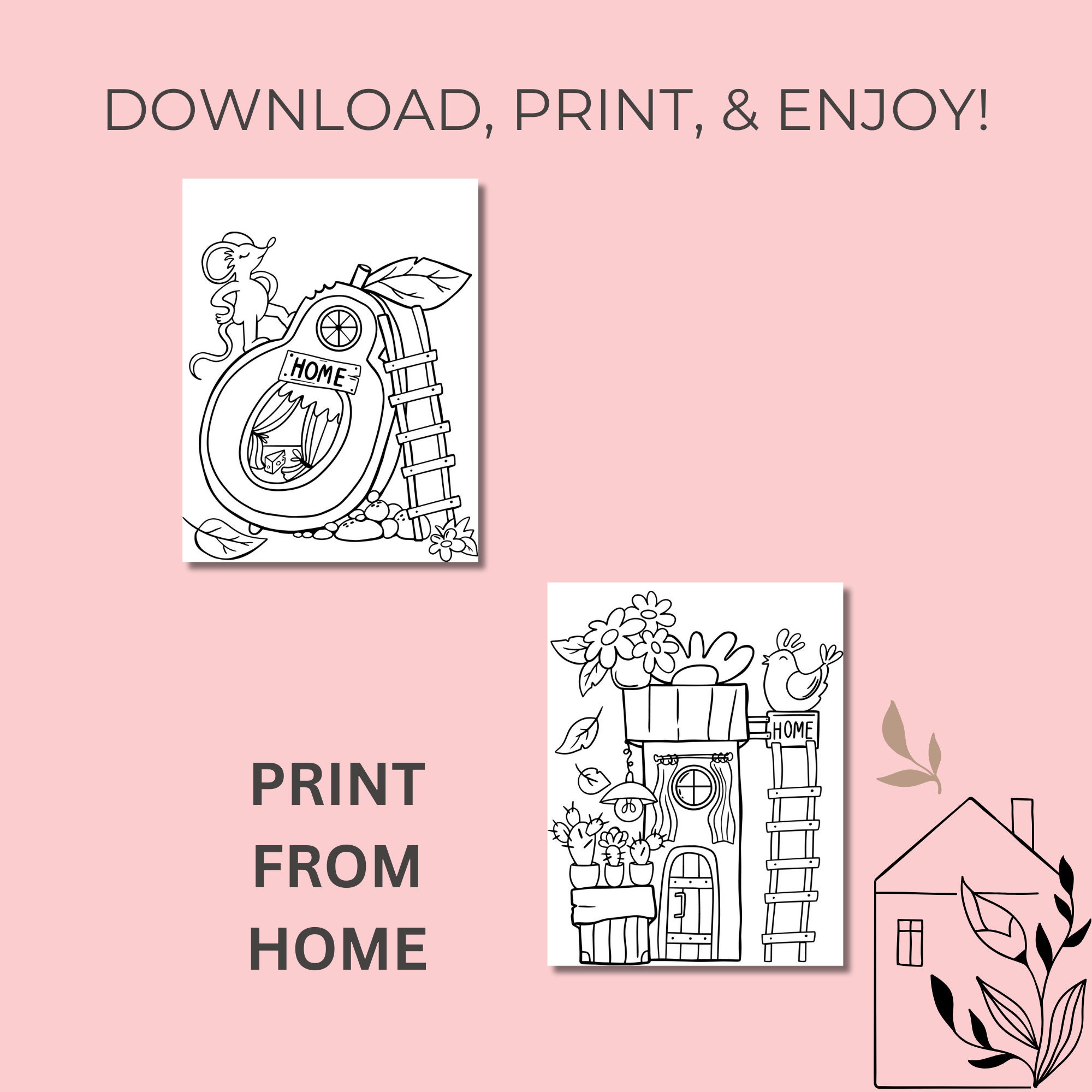 Magical Tiny Houses, Fairy House Coloring, the Magic House, Tiny Houses ...