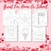 Digital Printable Valentines Day Coloring Pages, Valentine Preschool ...