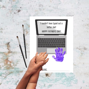 Computer Handprints, Techie Dad, Geek Squad, Fathers Day Handprint Art ...