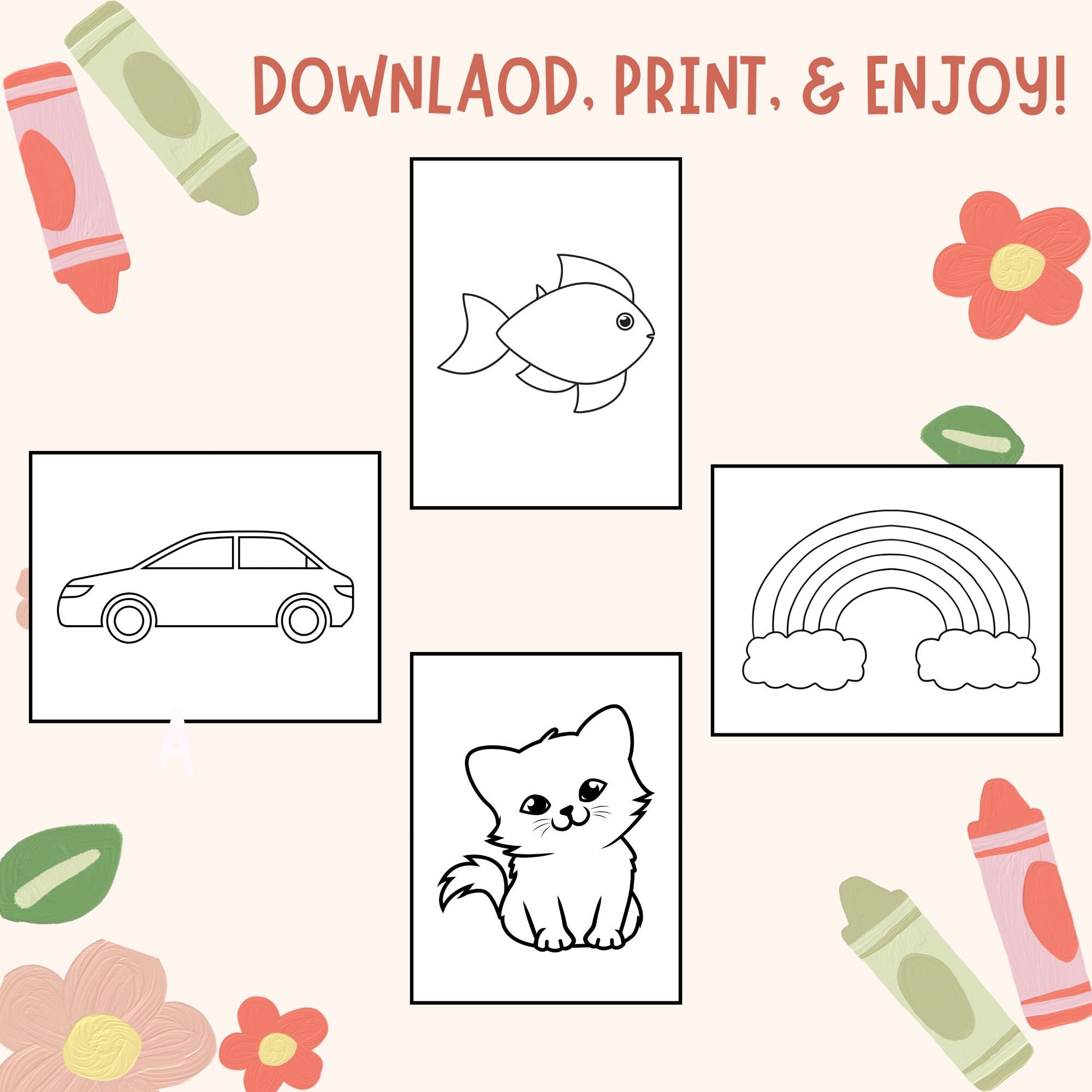 Simple Coloring, Easy Coloring Page, Curriculum Preschool, Fine Motor ...