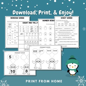 Arctic Animals Unit Study, Winter Animals Unit Study, Penguin Math ...