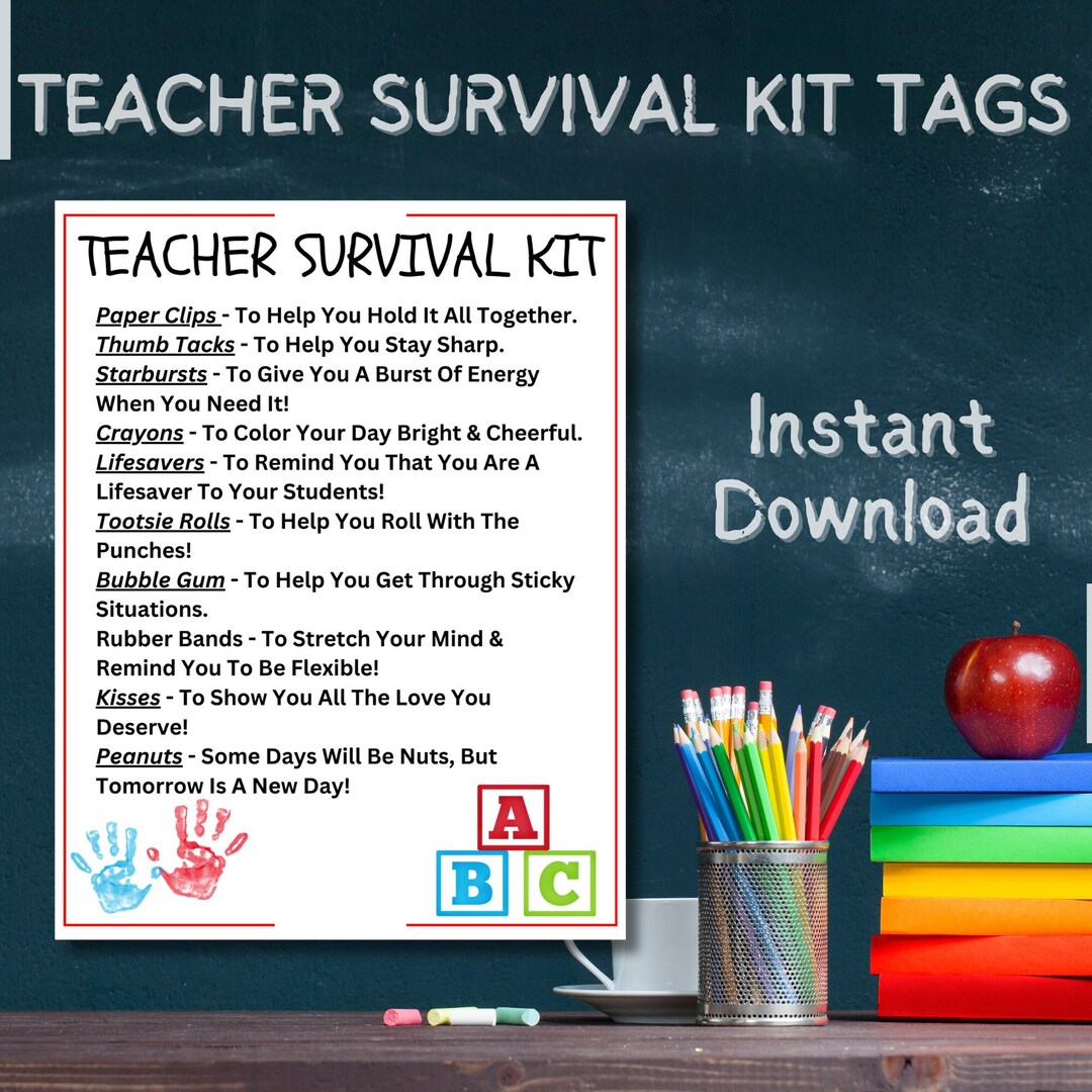 Teacher Survival Kit, Meet the Teacher Gift, Gift Ideas for Educators ...