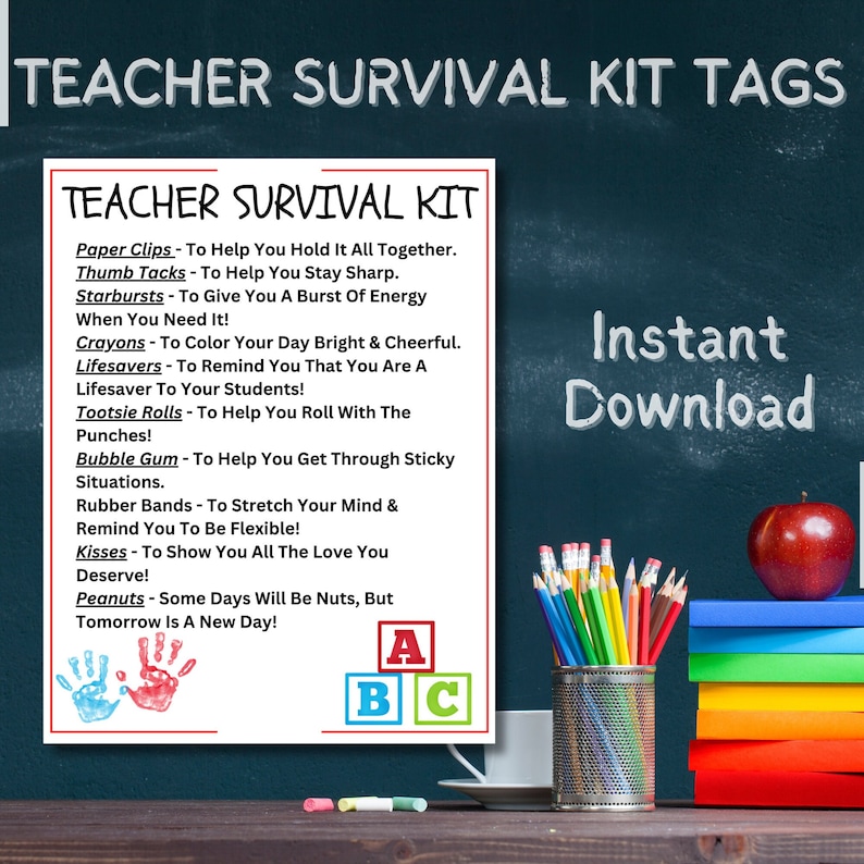 Teacher Survival Kit, Meet the Teacher Gift, Gift Ideas for Educators ...