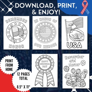 Memorial Day Coloring Pages, Honor Our Heroes, Patriotic Coloring ...