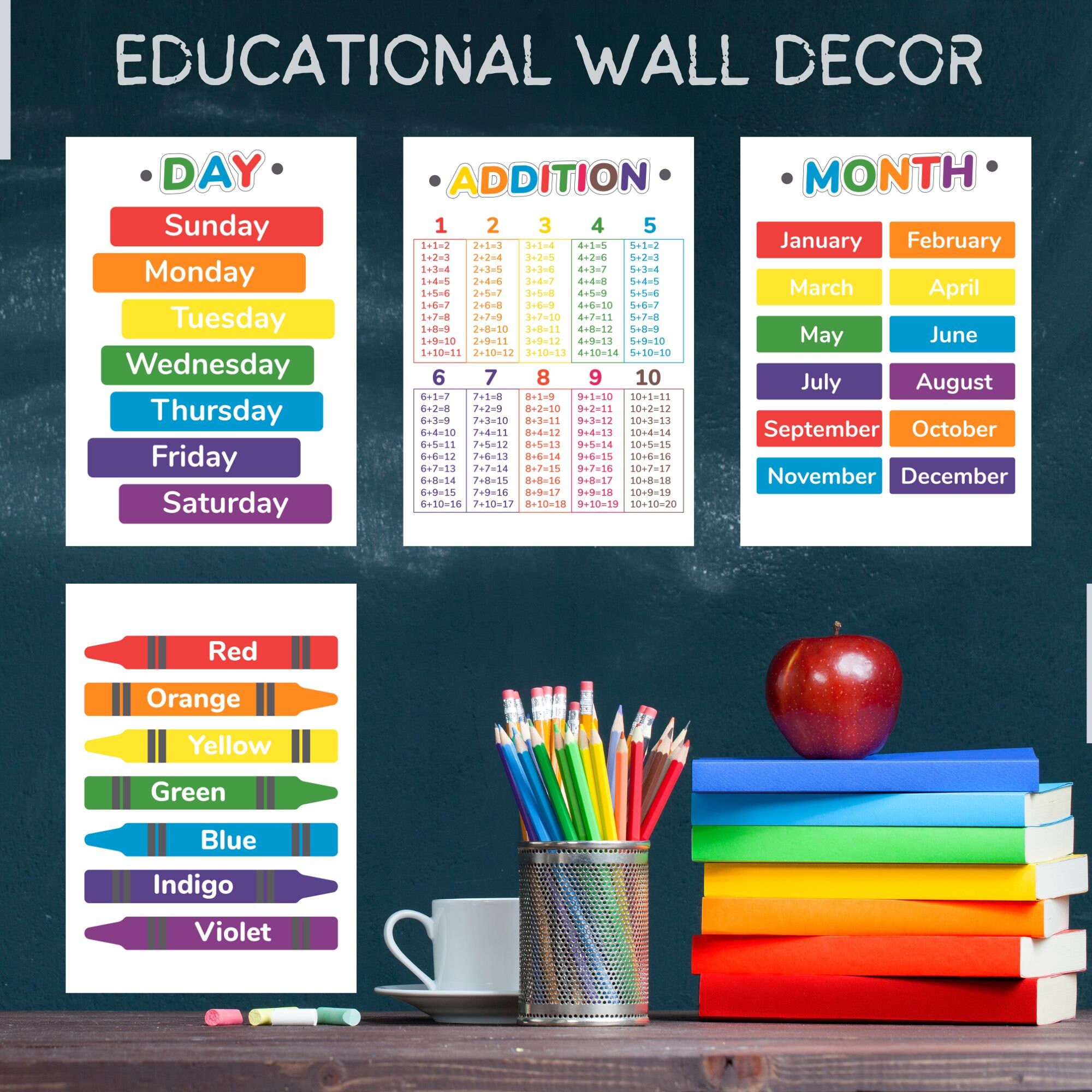 Classroom Wall Art Bundle, Teacher Class Posters, Montessori ...